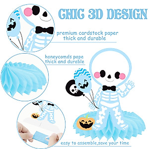 Halloween Honeycomb Centerpieces Halloween Baby Shower Decorations for Boy Halloween Ghost Boo Theme Table Centerpieces for Halloween A Baby is Brewing Party Pumpkin Bat Witch Theme Party Supplies