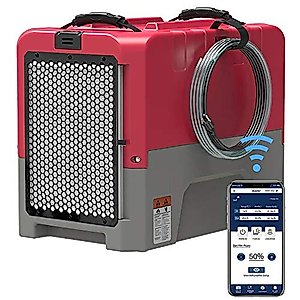 ALORAIR Storm LGR Extreme Smart WiFi Commercial Dehumidifier with Pump, 180 PPD at AHAM, 5 Years Warranty, cETL Listed, Memory Starting, for Damage Restoration, Crawlspace and Basement Drying, Red