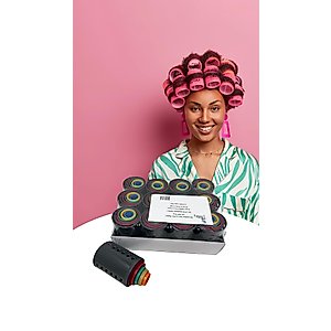 Kleravitex Hair Curler Roller Set/Set of 96 Stackable Rollers / 8 Size Rollers From Extra Small to Extra Large / 12 Rollers per Size - Hairdressing Curlers for Women - Curling Styling Tool