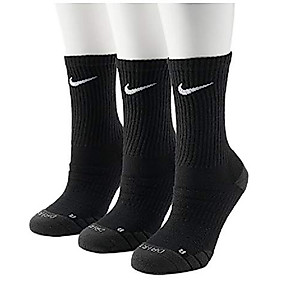 Nike Women's 3-pk. Dri-Fit Cushioned Crew Socks (Black)