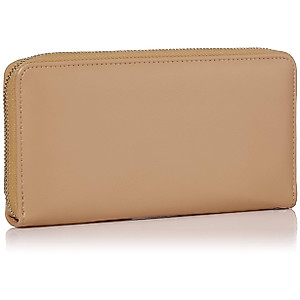 Amazon Essentials Women Wristlet Wallet with Cell Phone Holder Zip Around Wallet PU (Almond)