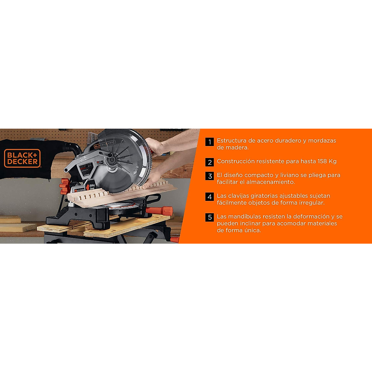 BLACK+DECKER Workmate Portable Workbench, 350-Pound Capacity with Irwin Quick-Grip Clamps, One-Handed, Mini Bar, 6-Inch, 4-Pack (WM125 & 1964758)