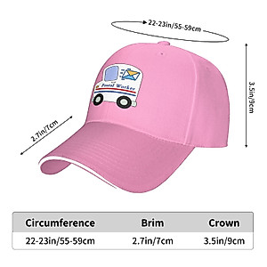 Pictetw Postal Worker Hats for Men and Women,Postal Worker Gift Hat. Pink
