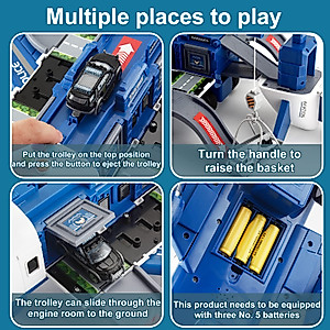 BBnote Deformable Airplane Toys with 4 Cars,Plane with Sound and Light for 3-5-8 Years Old Kids,Birthday Gifts for Boys and Girls