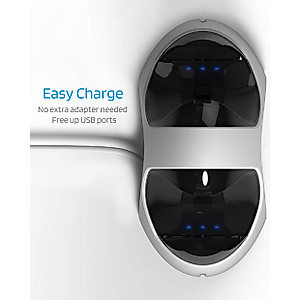 KINVOCA PS5 Charging Station,Controller Charger for DualSense, Charging Dock for Playstation 5 Wireless Controller, Supports Fast Charging and Over-Charging Protection (Charging Cable Included)