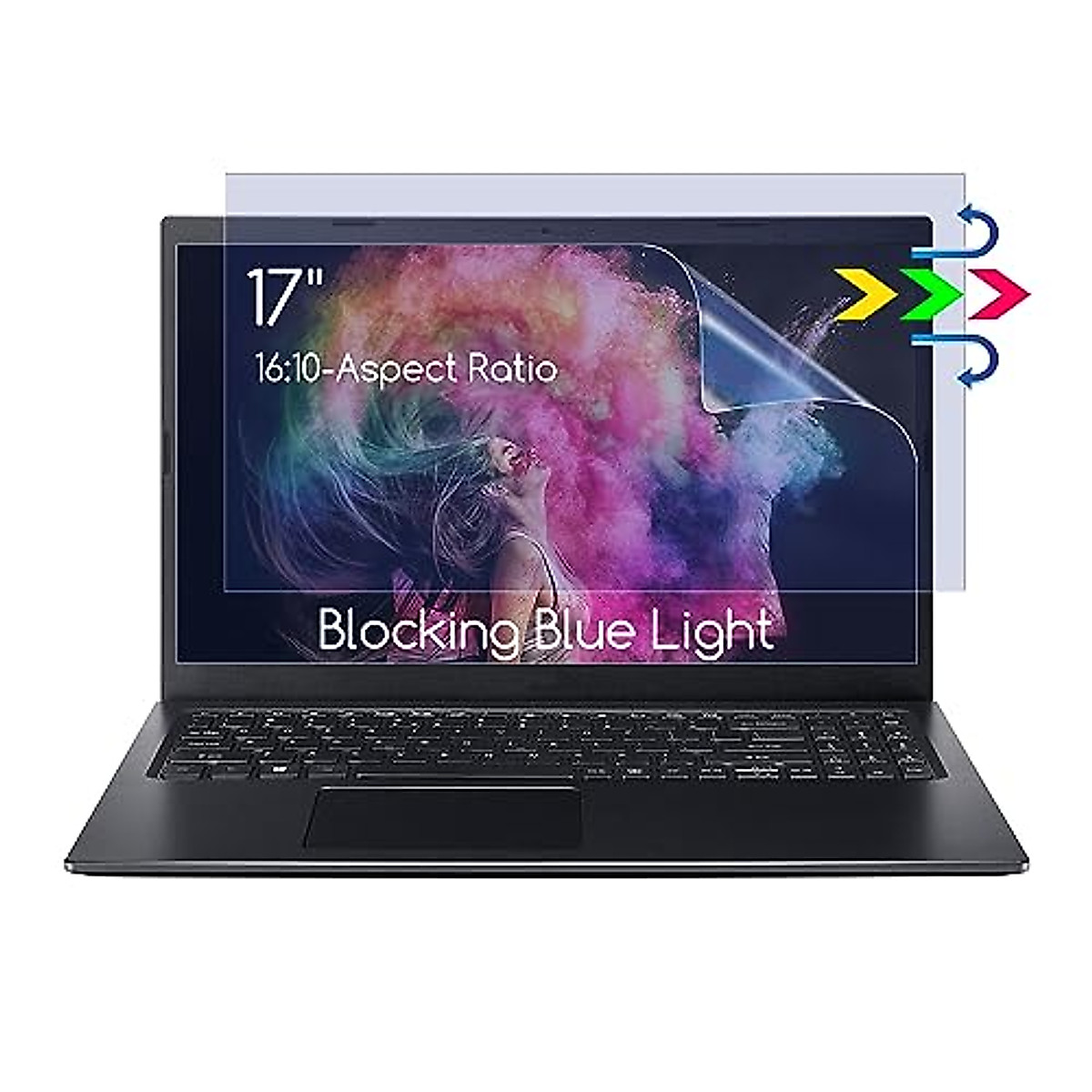 KEANBOLL 2-Pack 17" Anti Blue Light Glare Screen Protector for HP Dell Asus Samsung Lenovo Acer etc 17 inch Laptop (16:10 Aspect Ratio)-Blocking Blue Light Anti Glare