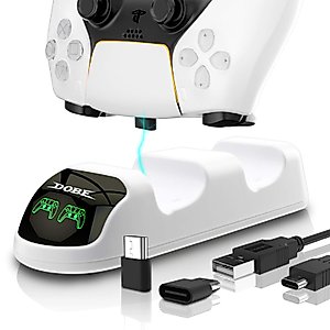 ECHZOVE PS5 Controller Charger, PS5 Controller Charger Station, Charging Dock for Playstation 5 Controller