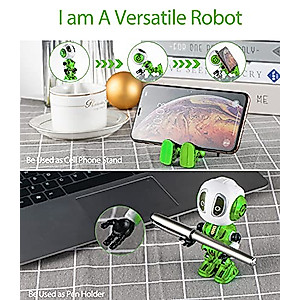 Aubllo Robots for Kids Toys Stocking Stuffers for Boys Girls-2022 Mini Talking Interactive Robots with 10 Hours Working Time USB Charging Led Eye Kids Toys for Boys Girls (Fruit Green)