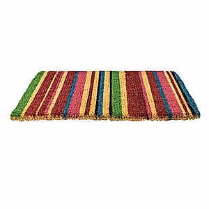 NoTrax, Stripes, Handmade Natural Coir Doormat, Entry Mat for Indoor or Outdoor Use, 18"x30", C11 (C11S1830ST)