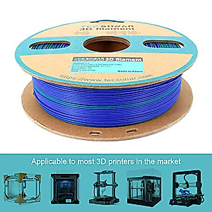 TECSONAR Matte Dual Color PLA Filament Coextrusion Filament Multicolor 3D Printer Filament 1kg Dichromatic Filament 1.75mm (± 0.03 mm) Compatible w/Most of 3D Printer, Matte Royal Blue Aqua Green