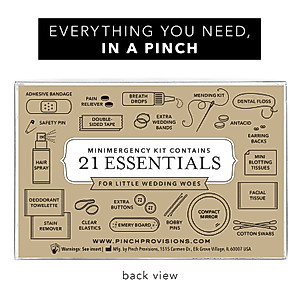 Pinch Provisions Minimergency Kit for Brides, Velvet Sage, Includes 21 Must-Have Emergency Essential Items for Your Big Wedding Day, Compact, Multi-Functional Zipper Pouch, Perfect Survival Kit Gift