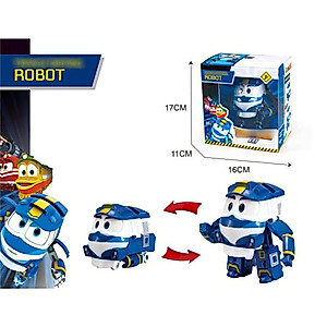ZYYYWW Kay Kids Toys,Trains Deformation Toy Plastic Robot Blue Toys for Little Boys Toys