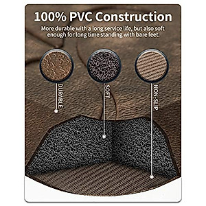 Floral Kitchen Floor Mats Cushioned Anti Fatigue for House 1/2 Inch Thick Non-Slip Kitchen Rugs and Mats Foam Standing Mat in Front of Sink, Office