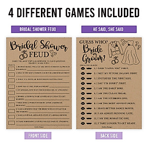 40 Rustic Funny Bridal Shower Games 20 Guests - Wedding Games For Bridal Shower Games For Guests, Couples Wedding Shower Games For Couples, Guess The Dress Bridal Shower Game Pack, Bridal Party Games