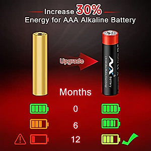 Tsrwuily AAA LR03 Batteries,Ultra Long Lasting Alkaline Battery,with Long Lasting Power, 10-Year Shelf Life AAA Battery (12 Count)