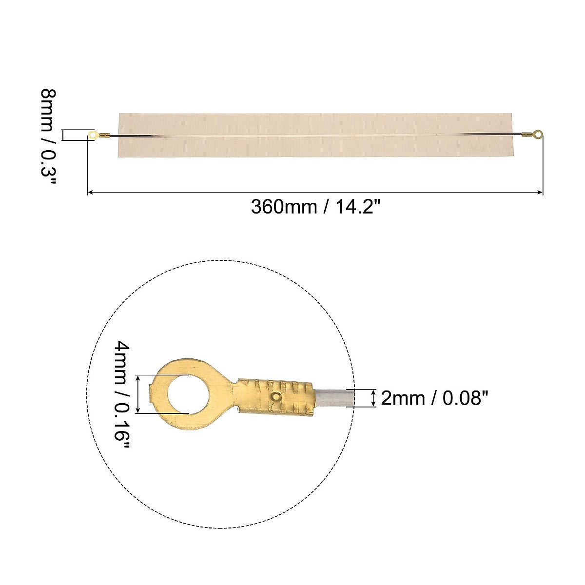 MECCANIXITY 6 Pack 14 Inch Sealer Repair Kits Heat Seal Strips Replacement Elements and PTFE Tapes for Most Hand Sealers