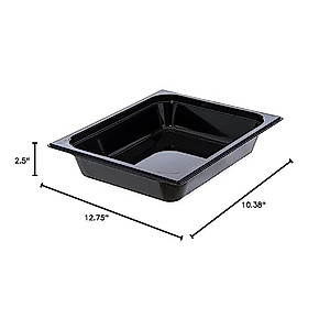 Carlisle FoodService Products 10420B03 StorPlus High Heat Food Pan, 2.5" Deep, Half Size, Black