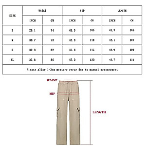Cargo Pants Women High Waist, Baggy Cargo Jeans with Pocket Baggy Jogger Relaxed Y2K Pants Fashion Jeans X-Large