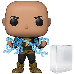 POP DC Heroes: Black Adam - Black Adam with Blue Lighting Funko Vinyl Figure (Bundled with Compatible Box Protector Case) Multicolor, 3.75 inches