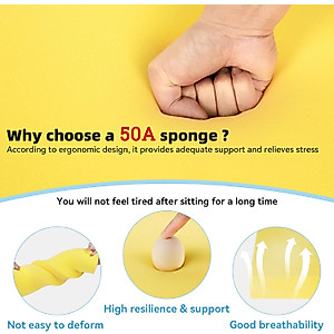 ROFIEJOX Custom Bench Cushion- Custom Size, Shape, Color, Piping for Indoor/Outdoor Furniture Cushions, Comfortable Window Seat Cushion, Waterproof Non-Slip Garden Boat RV Bench Cushions