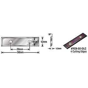 Amana Tool - RCK-70-DLC Solid Carbide 4 Cutting Edges Diamond-Like Carbon (DLC) Coated Ins