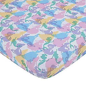 Disney Princess - Friendship is A Journey - 4Piece Toddler Bed Set - Coral Fleece Toddler Blanket, Fitted Bottom Sheet, Flat Top Sheet, Standard Size Pillowcase, Pink, Yellow Gold, ICY Blue, Lavender