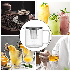 Iced Coffee Maker, 1200ml Iced Coffee Infuser, Large-Capacity Coffee And Tea Infuser, Long-Lasting Iced Coffee Brewer, Heat Tolerance Coffee And Tea Infusions Pitcher For Iced Tea And Cold Coffee