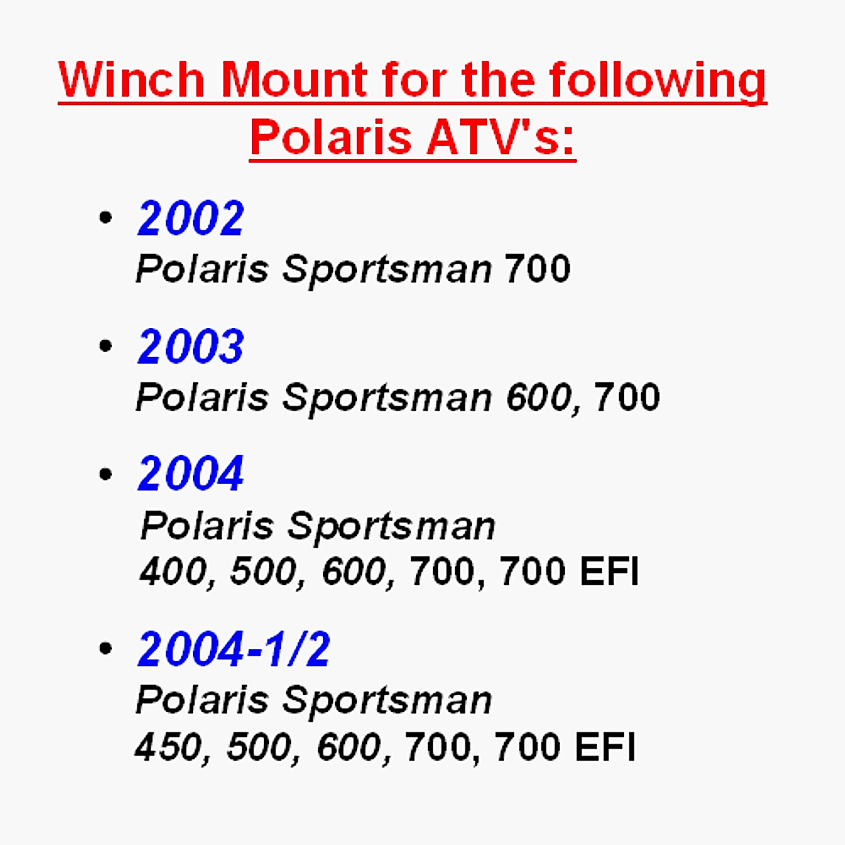 KFI Products 100300 Winch Mount Kit for Polaris Warn Rt/Xt-25, Rt/Xt-30