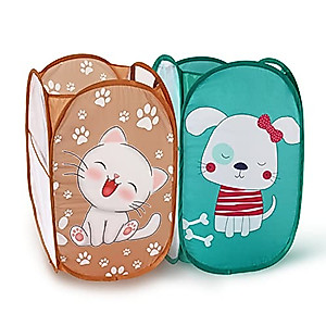 2PC Mesh Pop-up Laundry Hamper - Portable, Durable Handles, Collapsible for Storage and Easy to Open