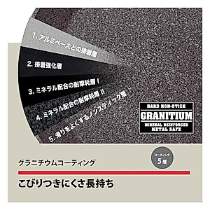 Ballarini Z1027-901 Stella Frying Pan, 7.9 inches (20 cm), Made in Italy, Granitium, 5-Layer Coating for Gas Frying Pot, (Official Japanese Product)