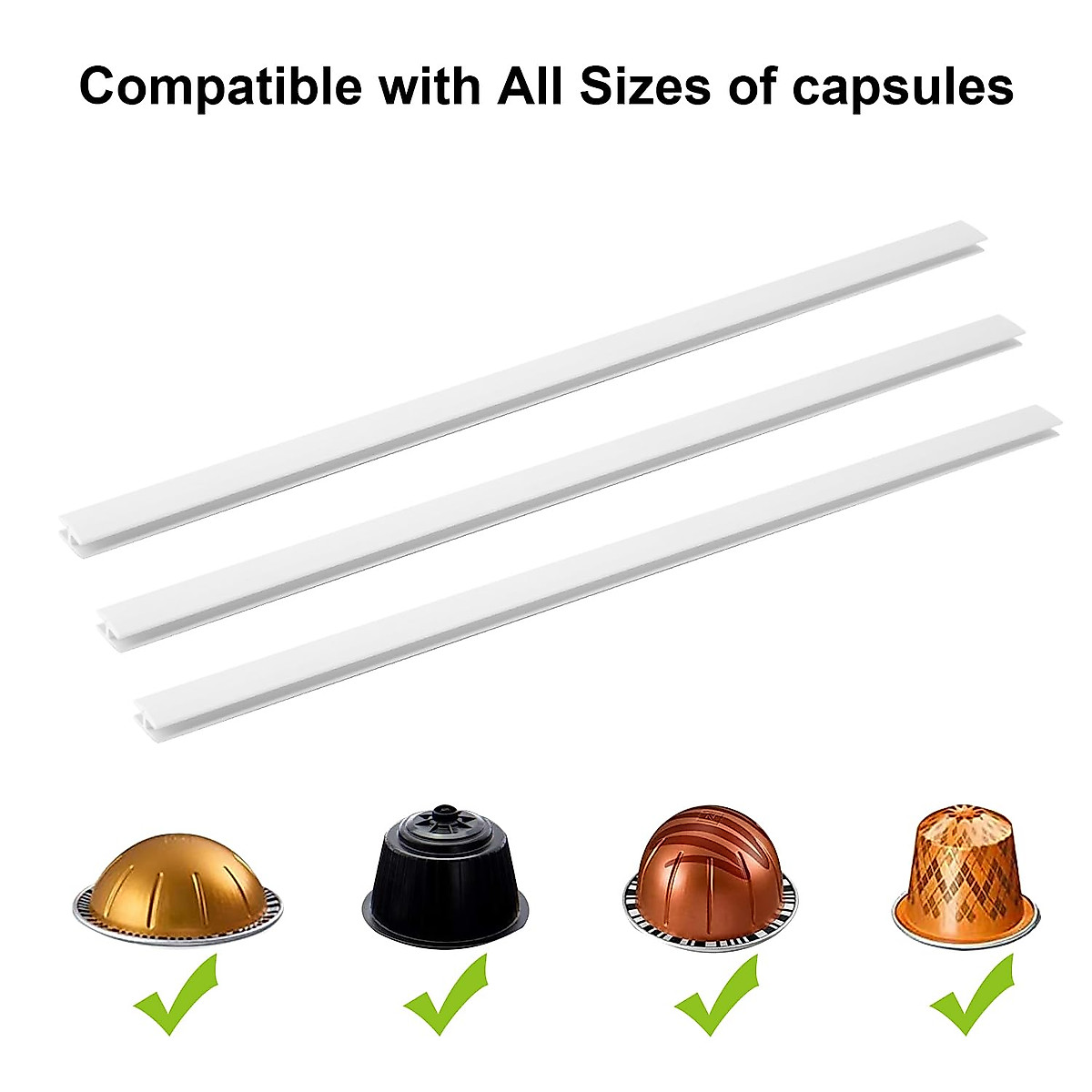 MATT SAGA K Cup Holder 12 pcs Hiding Style Coffee Pod Holder, Self-Adhesive Mounted Coffee Pod Stands, Suitable for a Variety of Scenarios and a Variety of Brand of Coffee Capsules Organizer Station