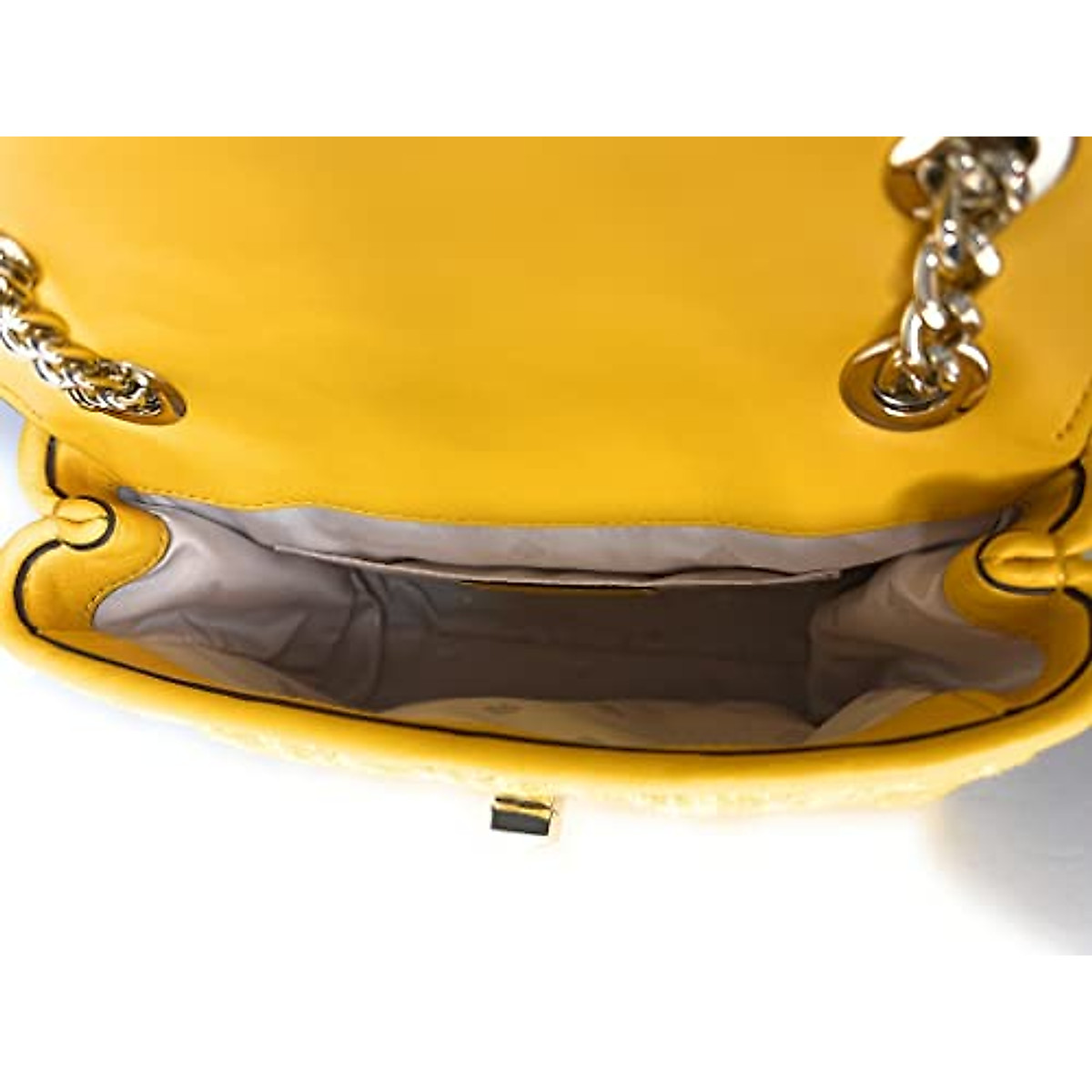 Kate Spade Small Flap Crossbody K6092 Tweed Fabric Cut Mango 800 TOU Yellow