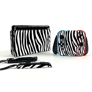 MightySkins Skin Compatible with Nintendo Switch OLED - Black Zebra | Protective, Durable, and Unique Vinyl Decal wrap Cover | Easy to Apply, Remove, and Change Styles | Made in The USA