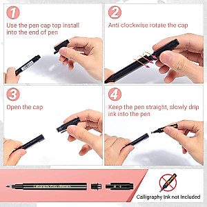 AKARUED Calligraphy Pens kits for Beginners - 6 Pack Calligraphy Pen, Modern Caligraphy Brush Pen Set for Writing, Journaling, Drawing, Letter for Adults, Markers, Hand Lettering Pens, Back To School