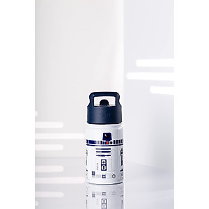 Simple Modern Star Wars R2D2 Kids Water Bottle with Straw Lid | Insulated Stainless Steel Reusable Tumbler Gifts for School, Toddlers, Boys | Summit Collection | 14oz, R2D2