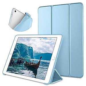 DTTO for iPad 9.7 Case 2018 iPad 6th Generation Case / 2017 iPad 5th Generation Case, Slim Fit Lightweight Smart Cover with Soft TPU Back Case for iPad 9.7 2018/2017 [Auto Sleep/Wake] - Sky Blue