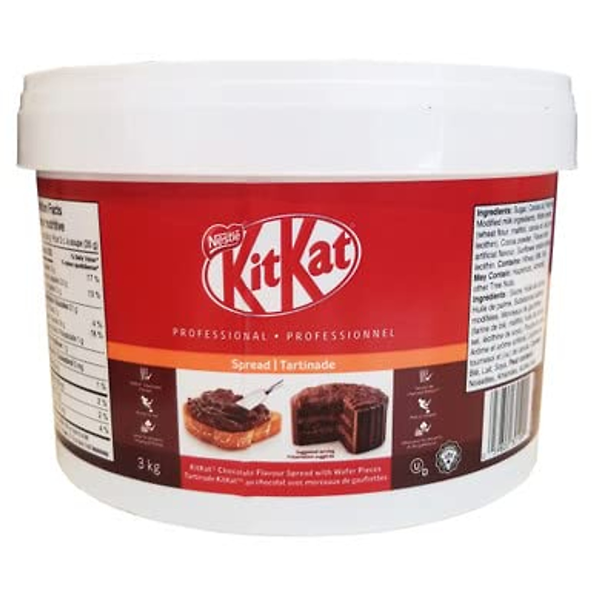 Nestle Professional KitKat Chocolate Spread, 3kg/6.5 lbs, Imported from Canada)