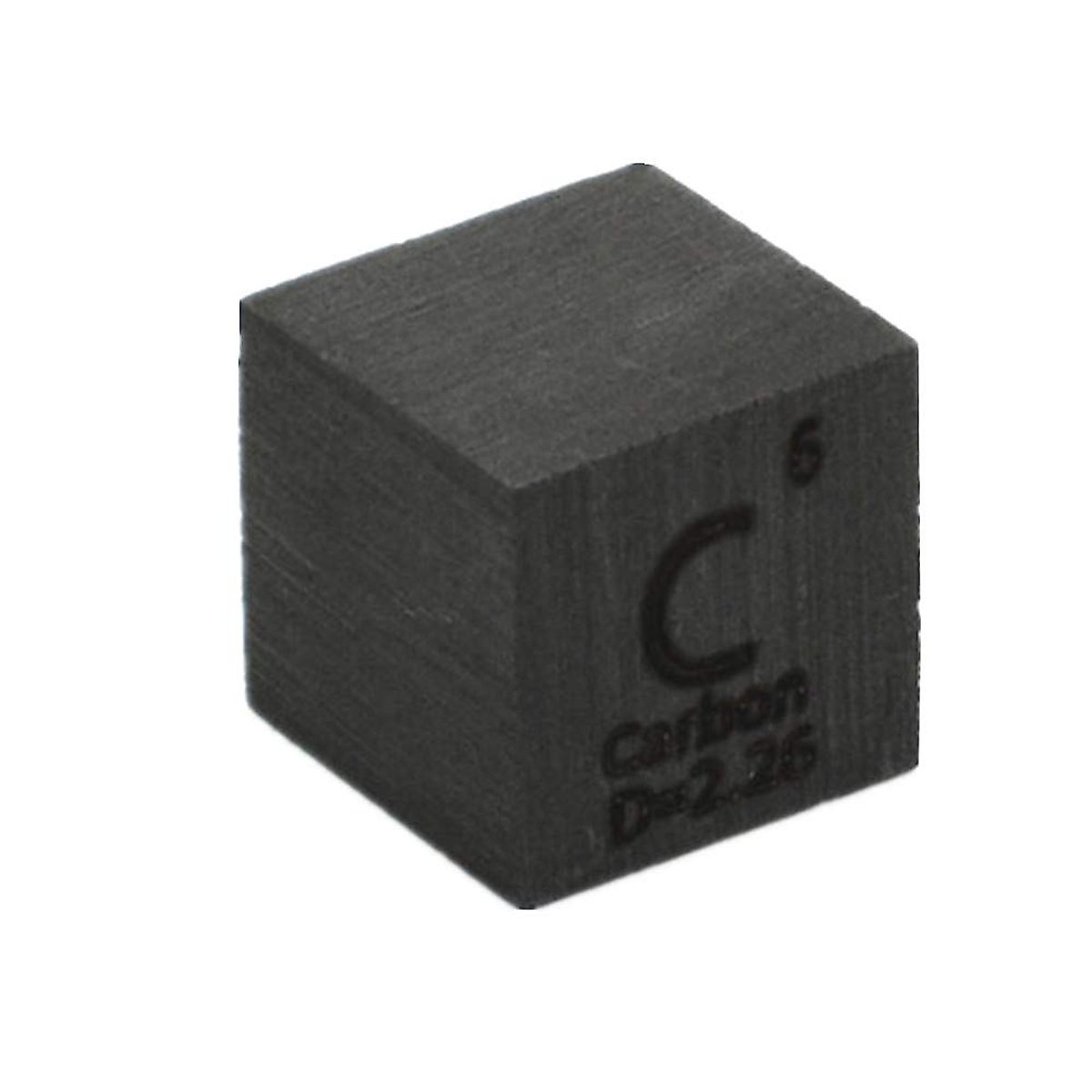 10MM Density Carbon Cube 99.9% Graphite Simple Substance Element Display 0.39 Inch for Periodic Table Collections Displays Education