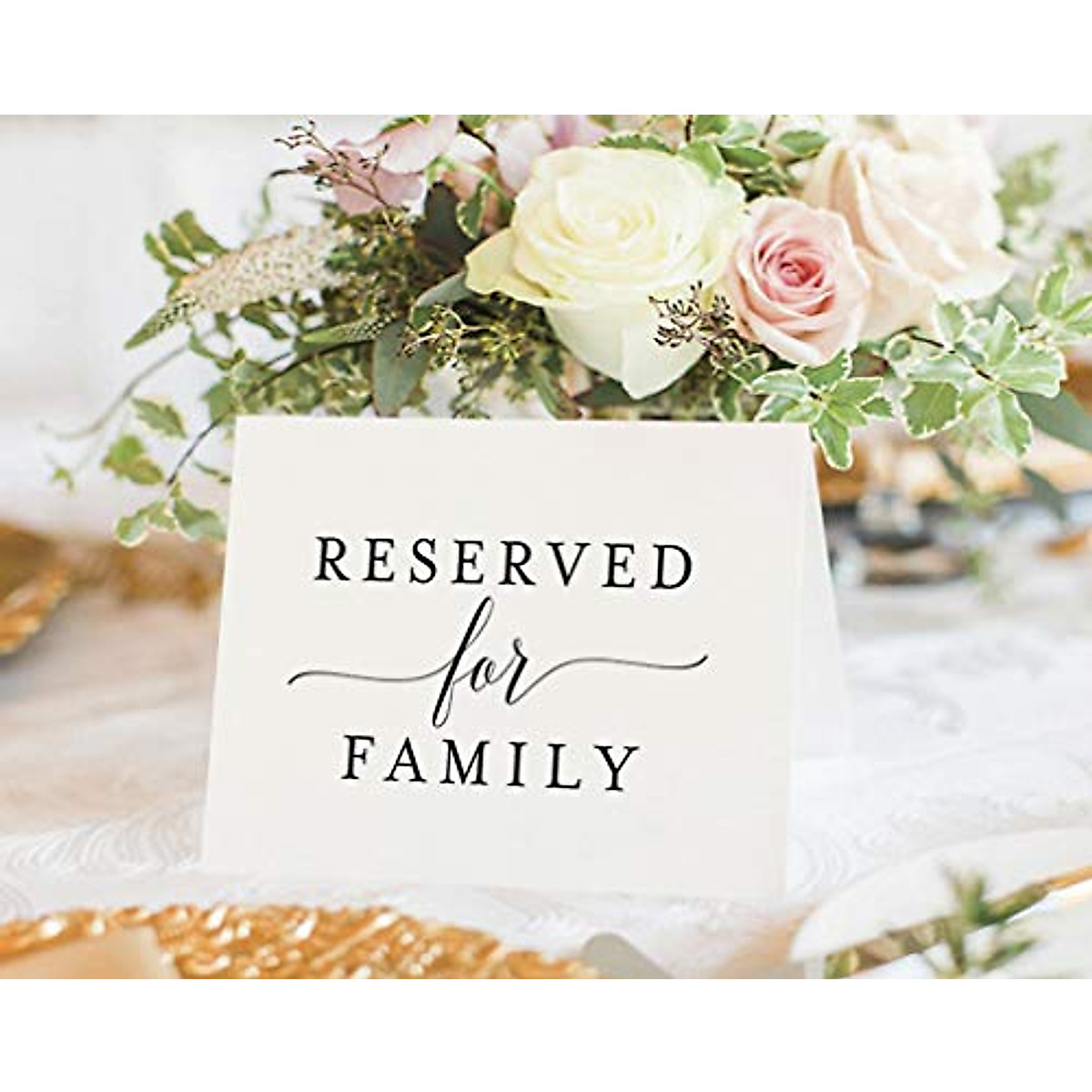 Bliss Collections Reserved Signs for Wedding Reception, 4x6 Reserved Table Cards, Table Setting Cards, Pack of 10