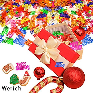 Birthday Confetti Metallic Foil Table Decor Happy Birthday Words Letters Confetti for Birthday Party Birthday for Party Decorations
