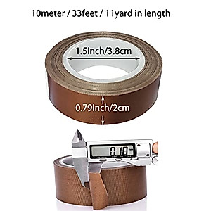 Good news PTFE Telfon Tapehigh Temperature Tape Welding Sealing Tape for Vacuum Sealer Machine(20mm x 11yards(33feet) x 0.18mm)