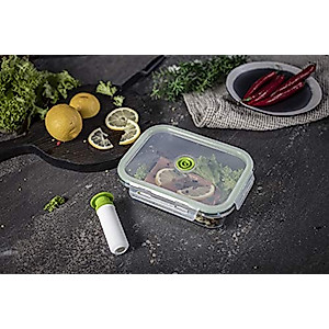 Kuhn Rikon Vacuum Storage System Glass Container, 0.37 Litre