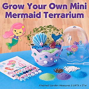 Creativity for Kids Mini Garden Mermaid Terrarium Kit - Crafts and Gifts for Girls Ages 6-8+, Stocking Stuffers