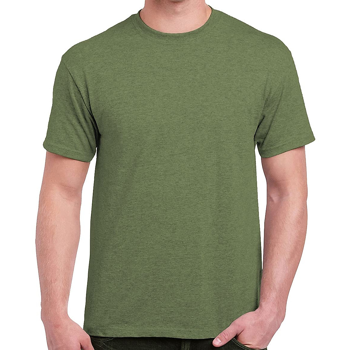 HYBRID APPAREL - Peanuts - Valentine's Peanuts Snoopy Heart - Men's Short Sleeve Graphic T-Shirt - Size Medium Heather Military Green