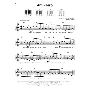 Taylor Swift - Super Easy Songbook - 2nd Edition: 30 Simple Arrangements for Piano with Lyrics