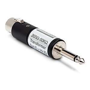 Hosa MIT-435 XLR3F to 1/4" TS Impedance Transformer