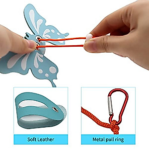 Bearded Dragon Leash Harness-3 Size Pack Butterfly Wing Lizard Harness and Adjustable Leash Set, Outdoor Walking Lead Control Rope for Bearded Dragon Lizard Reptiles Small Pet Animals (Blue)