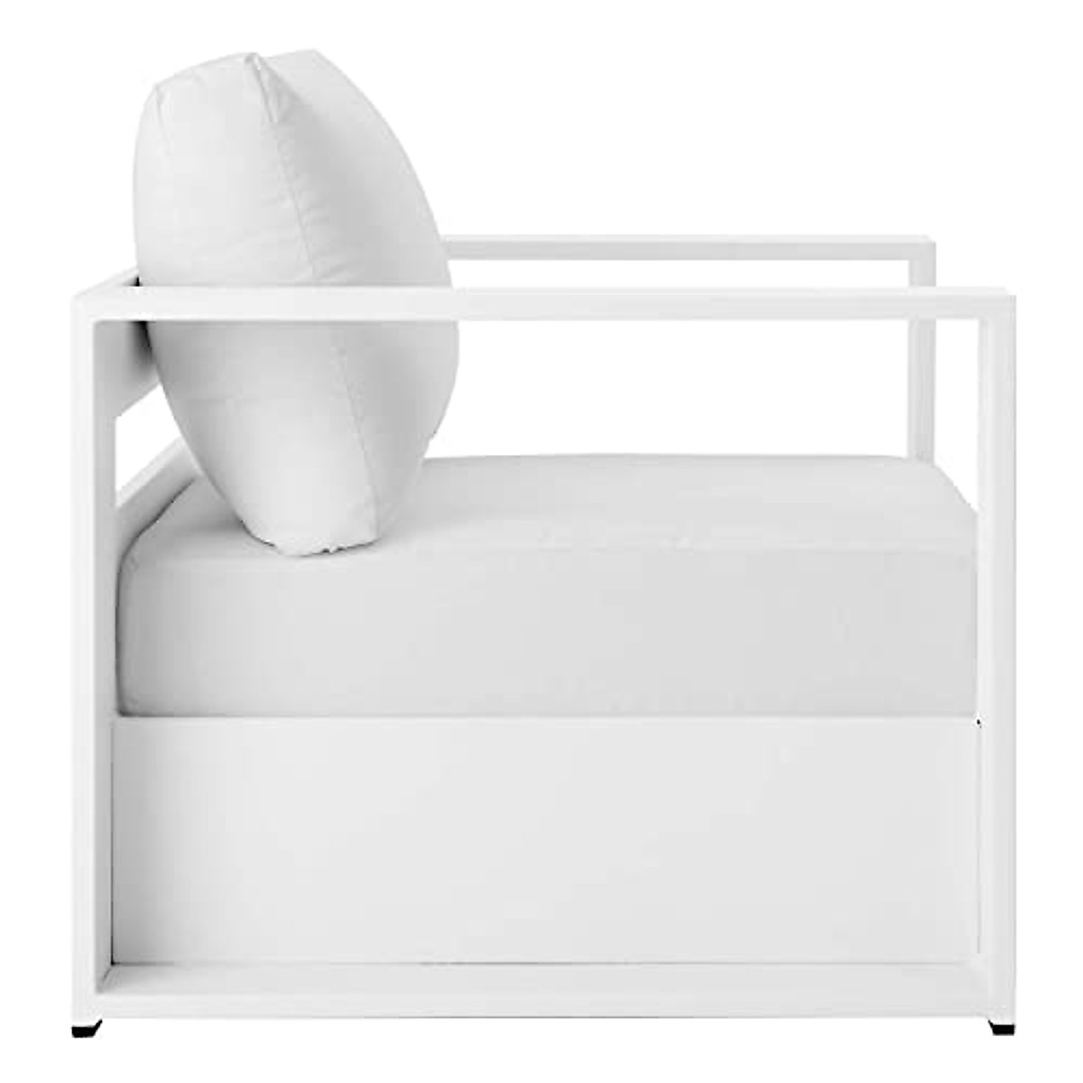 Modway Tahoe Modern Fabric/Aluminum Outdoor Armchair in White