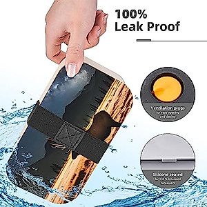 Elk In The Meadow Adult Lunch Box, Bento Box, With Cutlery Set Of 3, 2 Compartments, Rectangular, Lunch Box For Adults