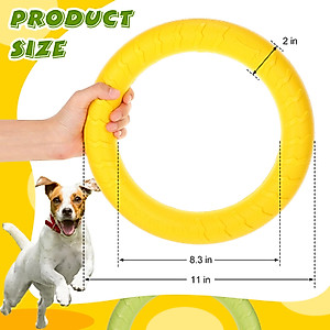 Liliful 4 Pcs Outdoor Dog Toy Dog Ring Toy Dog Flying Discs Dog Chew Toy Dog Playground Equipment for Small Medium Large Dog Training Fetching Throwing Catching Interactive Play, 4 Colors